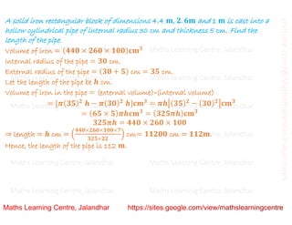 Class 10_Chapter 13_Volume and surface area of solids (conversion of ...