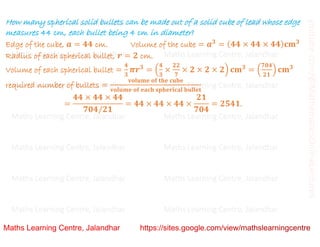 Class 10_Chapter 13_Volume and surface area of solids (conversion of ...