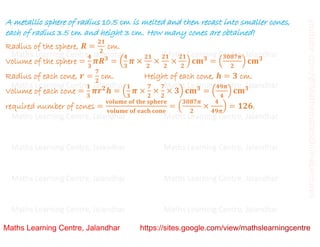 Class 10_Chapter 13_Volume and surface area of solids (conversion of ...