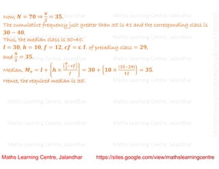 Class 10_Chapter 14_Statistics (Median and mode of grouped data) Lecture 2 | PPT