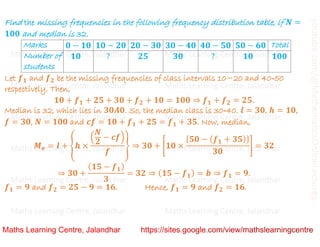 Class 10_Chapter 14_Statistics (Median and mode of grouped data) Lecture 2 | PPT