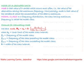 Class 10_Chapter 14_Statistics (Median and mode of grouped data) Lecture 2 | PPT