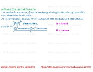 Class 10_Chapter 14_Statistics (Median and mode of grouped data) Lecture 2 | PPT