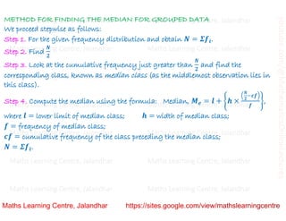 Class 10_Chapter 14_Statistics (Median and mode of grouped data) Lecture 2 | PPT