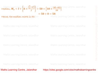 Class 10_Chapter 14_Statistics (Median and mode of grouped data) Lecture 2 | PPT