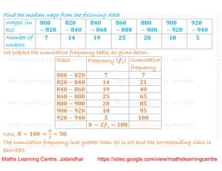 Class 10_Chapter 14_Statistics (Median and mode of grouped data) Lecture 2 | PPT