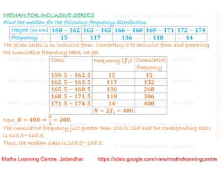 Class 10_Chapter 14_Statistics (Median and mode of grouped data) Lecture 2 | PPT