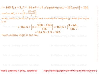 Class 10_Chapter 14_Statistics (Median and mode of grouped data) Lecture 2 | PPT