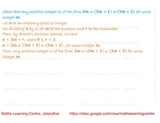 Class 10 _ Chapter 1_ Real Numbers (Euclid's Division Lemma and Algorithm, HCF)_Lecture 1 | PDF