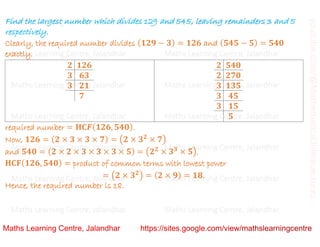 Class 10 _ Chapter 1_ Real Numbers (Prime Factorization, LCM and HCF)_Lecture 2 | PPT