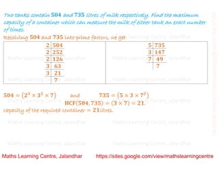 Class 10 _ Chapter 1_ Real Numbers (Prime Factorization, LCM and HCF ...