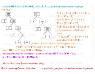 Class 10 _ Chapter 1_ Real Numbers (Prime Factorization, LCM and HCF ...