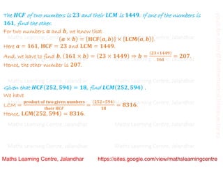 Class 10 _ Chapter 1_ Real Numbers (Prime Factorization, LCM and HCF)_Lecture 2 | PPT