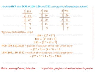 Class 10 _ Chapter 1_ Real Numbers (Prime Factorization, LCM and HCF ...