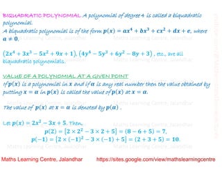 Class 10 _ Chapter 2_ Polynomals (Division Algorithm for Polynomials)_Lecture 2 | PPT