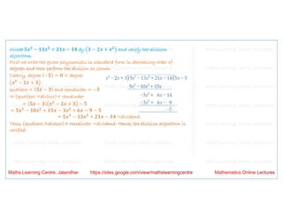 Class 10 _ Chapter 2_ Polynomals (Graphs of Polynomials and ...
