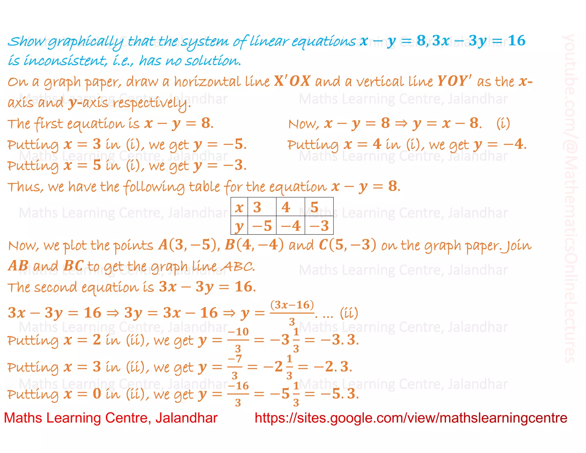 Class 10 _ Chapter 3_ Pair of linear equations in two variables ...