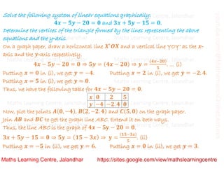 Class 10 _ Chapter 3_ Pair of linear equations in two variables ...