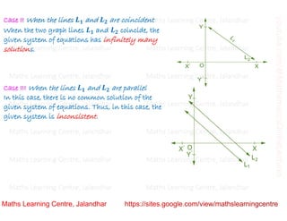 Class 10 _ Chapter 3_ Pair of linear equations in two variables ...