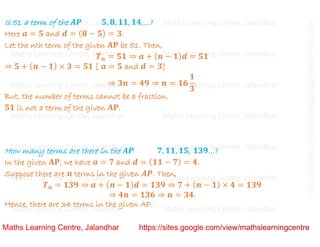 Class 10 _ Chapter 5_ Arithmetic Progression_Lecture 1 | PPT