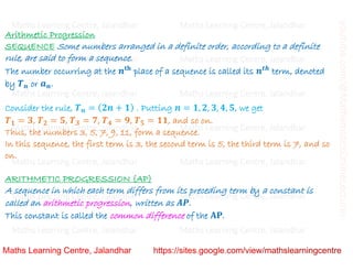 Class 10 _ Chapter 5_ Arithmetic Progression_Lecture 1 | PPT