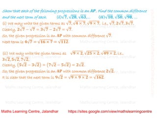 Class 10 _ Chapter 5_ Arithmetic Progression_Lecture 1 | PPT