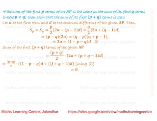 Class 10 _ Chapter 5_ Aritmetic Progression_Sum of AP_Lecture 2 | PDF ...