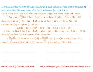 Class 10 _ Chapter 5_ Aritmetic Progression_Sum of AP_Lecture 2 | PDF | Education