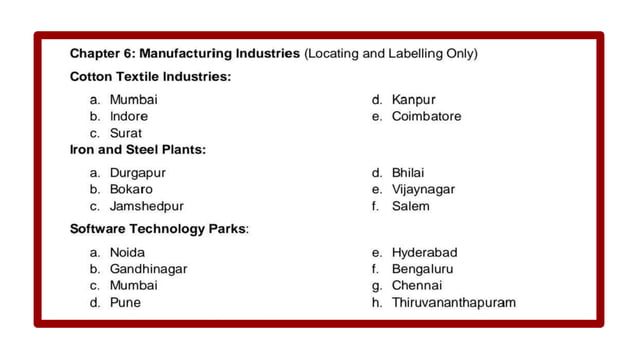 Class 10 chapter 6 mineral based industries | PPTX | Commodities | Economy