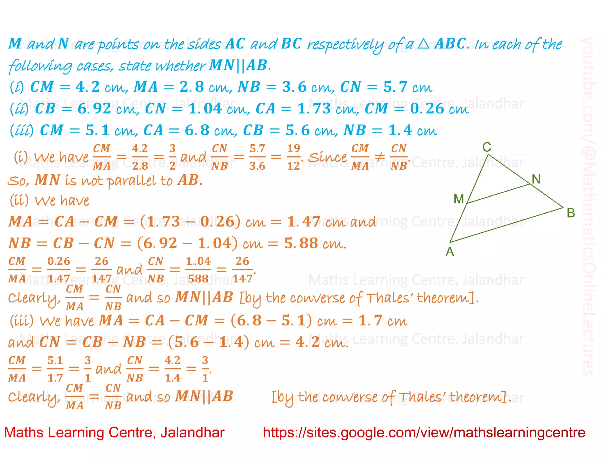 Class 10 _ Chapter 6_ Triangle_Basic Proportionality Theorem_Lecture 1 | PPT