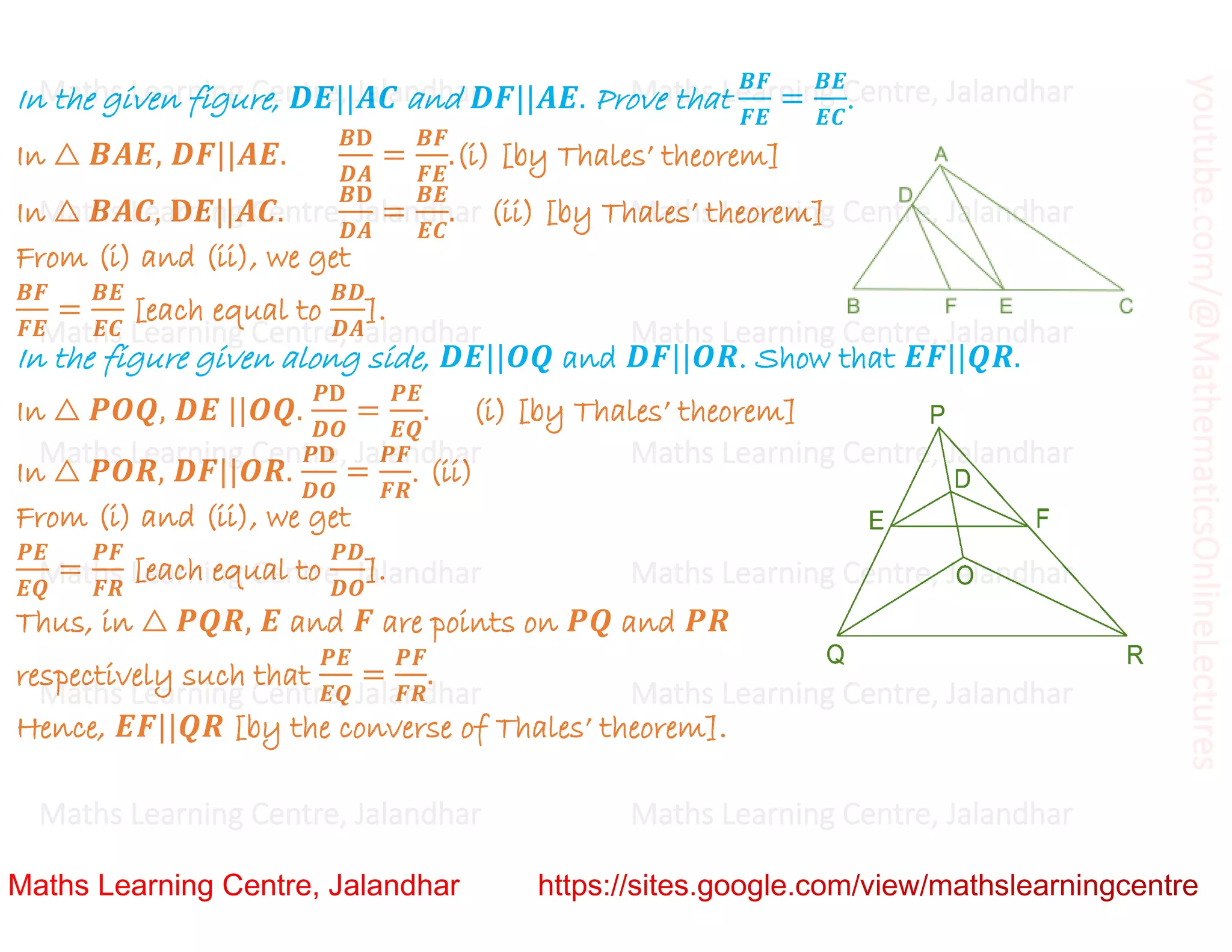 Class 10 _ Chapter 6_ Triangle_Basic Proportionality Theorem_Lecture 1 ...