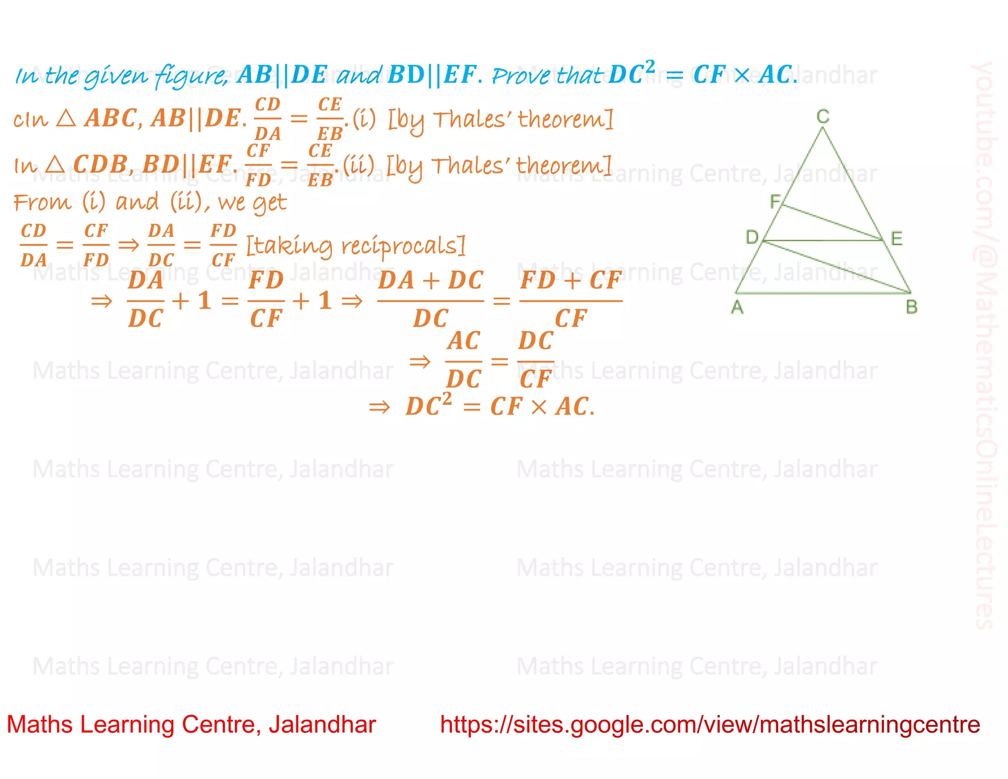 Class 10 _ Chapter 6_ Triangle_Basic Proportionality Theorem_Lecture 1 ...