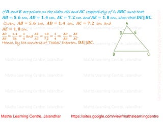 Class 10 _ Chapter 6_ Triangle_Basic Proportionality Theorem_Lecture 1 | PPT