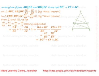 Class 10 _ Chapter 6_ Triangle_Basic Proportionality Theorem_Lecture 1 | PPT