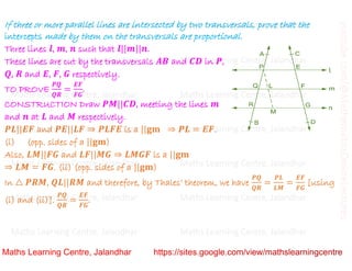 Class 10 _ Chapter 6_ Triangle_Basic Proportionality Theorem_Lecture 1 | PPT