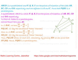 Class 10 _ Chapter 6_ Triangle_Basic Proportionality Theorem_Lecture 1 | PPT