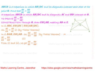 Class 10 _ Chapter 6_ Triangle_Basic Proportionality Theorem_Lecture 1 | PPT