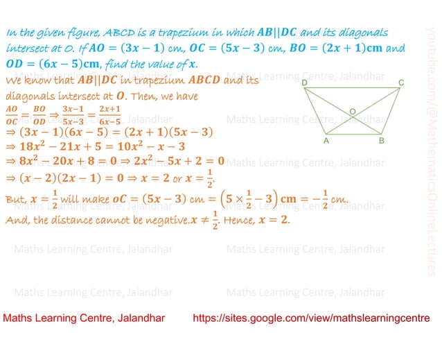 Class 10 _ Chapter 6_ Triangle_Basic Proportionality Theorem_Lecture 1 ...