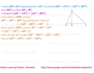Class 10_Chapter 6_Triangles_Pyhtagoras theorem_Lecture 5 | PPT