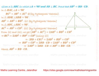 Class 10_Chapter 6_Triangles_Pyhtagoras theorem_Lecture 5 | PPT