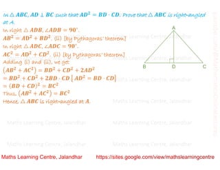 Class 10_Chapter 6_Triangles_Pyhtagoras theorem_Lecture 5 | PPT