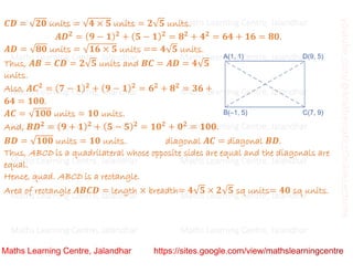 Class 10_Chapter 7_Coordinate geometry (Distance formula) Lecture 1 | PPT
