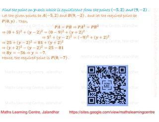 Class 10_Chapter 7_Coordinate geometry (Distance formula) Lecture 1 | PPT