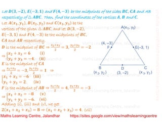 Class 10 _ Chapter 7_ Coordinate geometry_Section formula_Lecture 2 | PPT