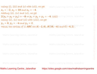 Class 10 _ Chapter 7_ Coordinate geometry_Section formula_Lecture 2 | PPT