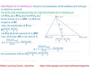 Class 10 _ Chapter 7_ Coordinate geometry_Section formula_Lecture 2 | PPT