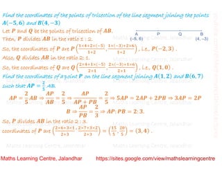 Class 10 _ Chapter 7_ Coordinate geometry_Section formula_Lecture 2 | PPT