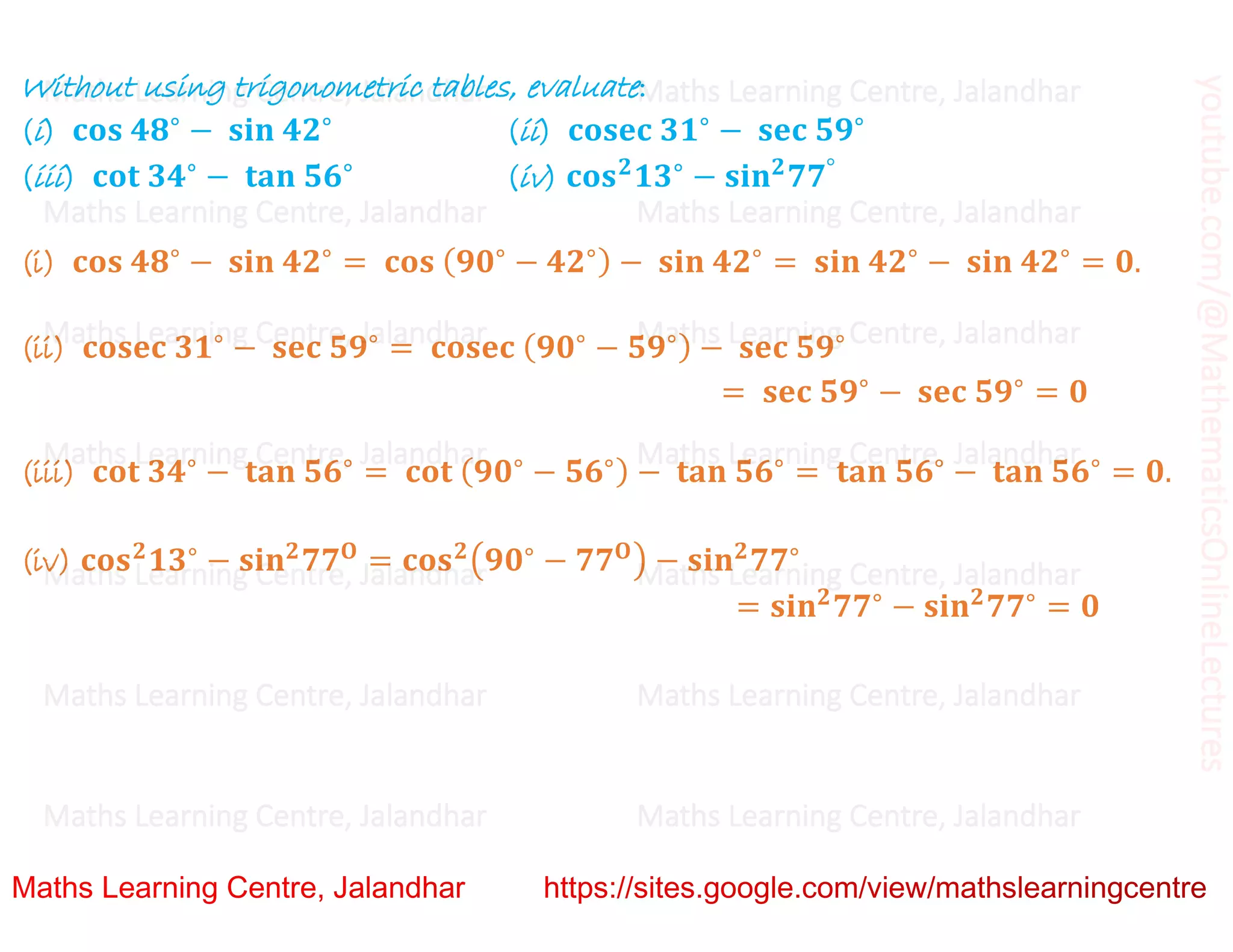 Class 10_Chapter 8_Introduction to trigonometry_Particular angles ...