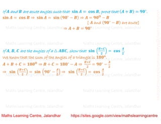 Class 10_Chapter 8_Introduction to trigonometry_Particular angles ...
