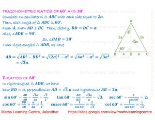 Class 10_Chapter 8_Introduction to trigonometry_Particular angles, complementary angles Lecture ...
